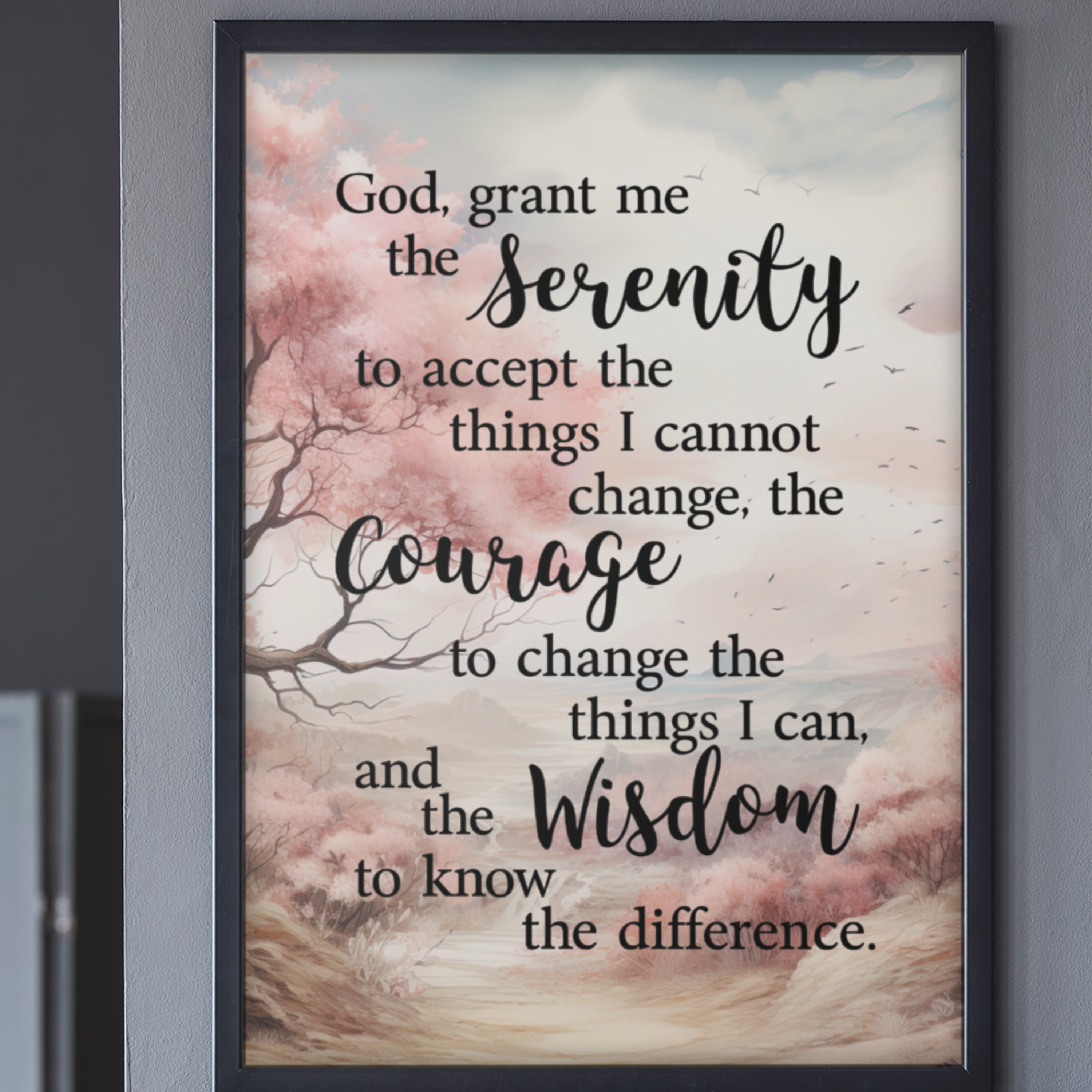 The Serenity Prayer Wall Art - Unframed Wall Art for Spiritually ...