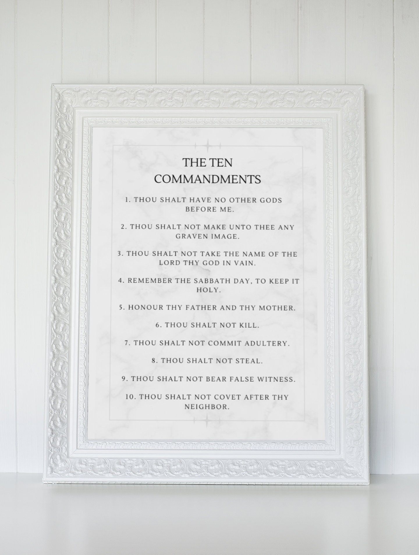 The Ten Commandments Wall Art Inspirational Bible Verse Gift the Ten ...