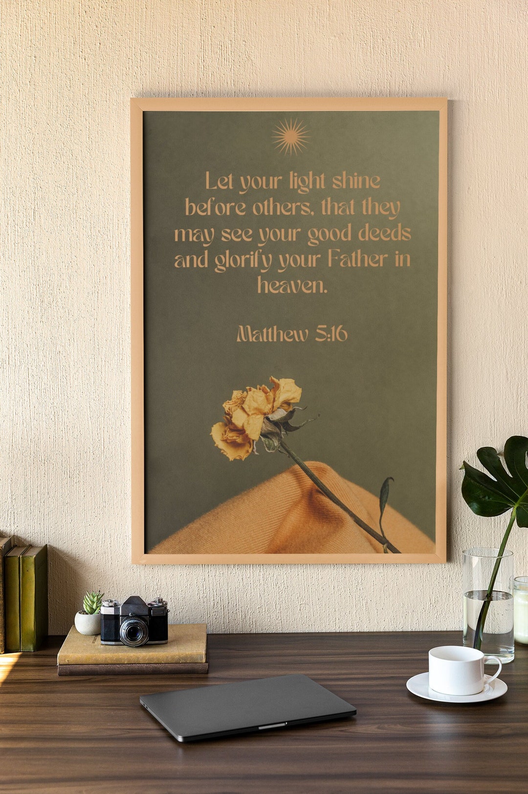Matthew 5:16 Bible Verse Wall Art, Printable Christian Wall Art ...