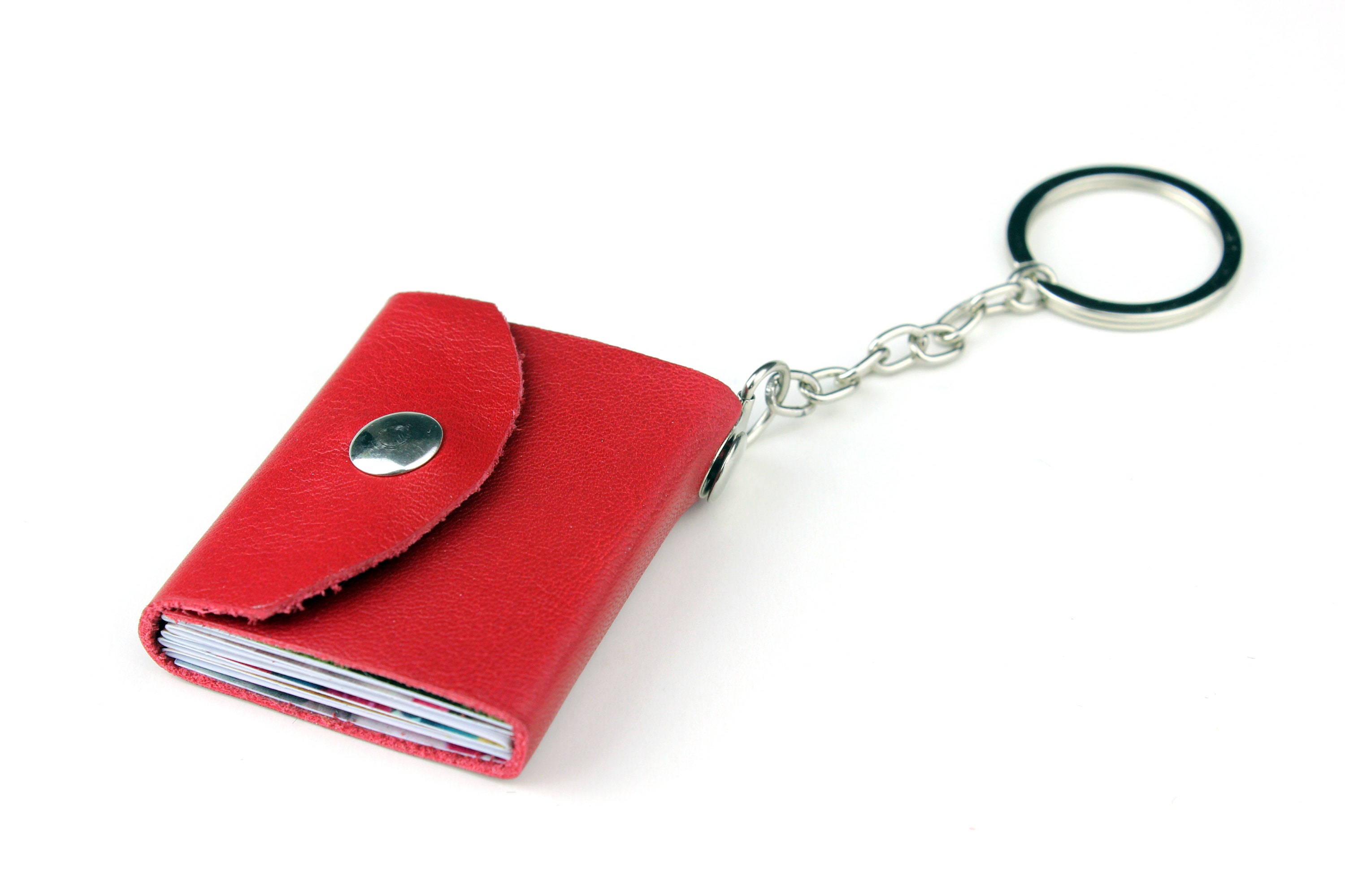 Personalized Photo Album Leather Keychain Keyring Photo Print Keychain ...