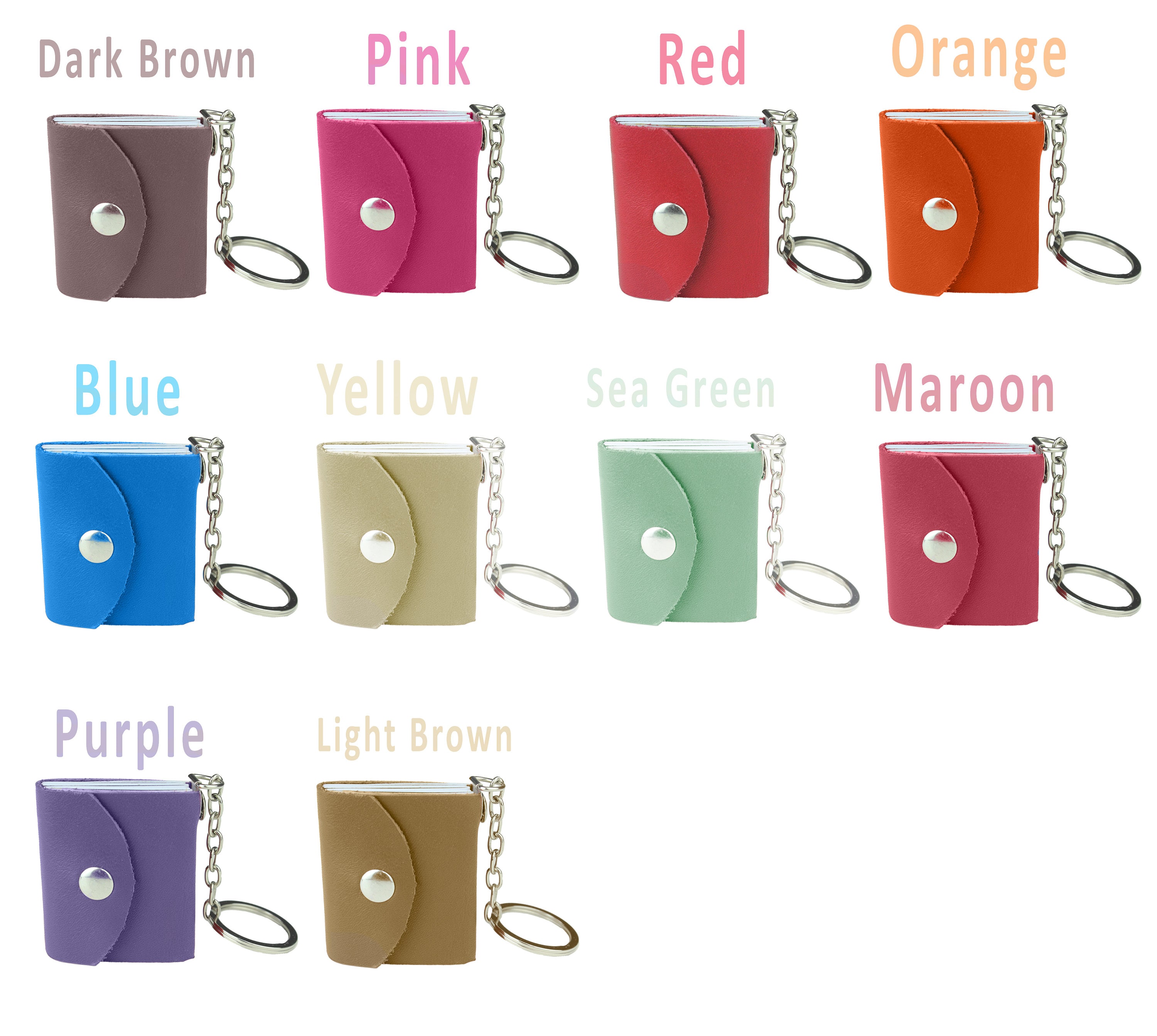 Personalized Photo Album Leather Keychain Keyring Photo Print Keychain ...