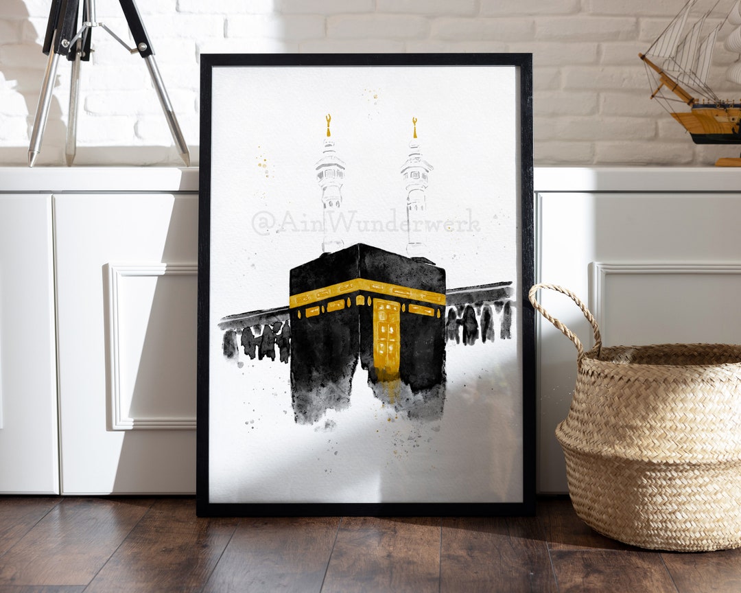 Mecca Poster Kaaba Poster Wall Art Mecca Islam Kaaba Masjid Haram Mecca ...