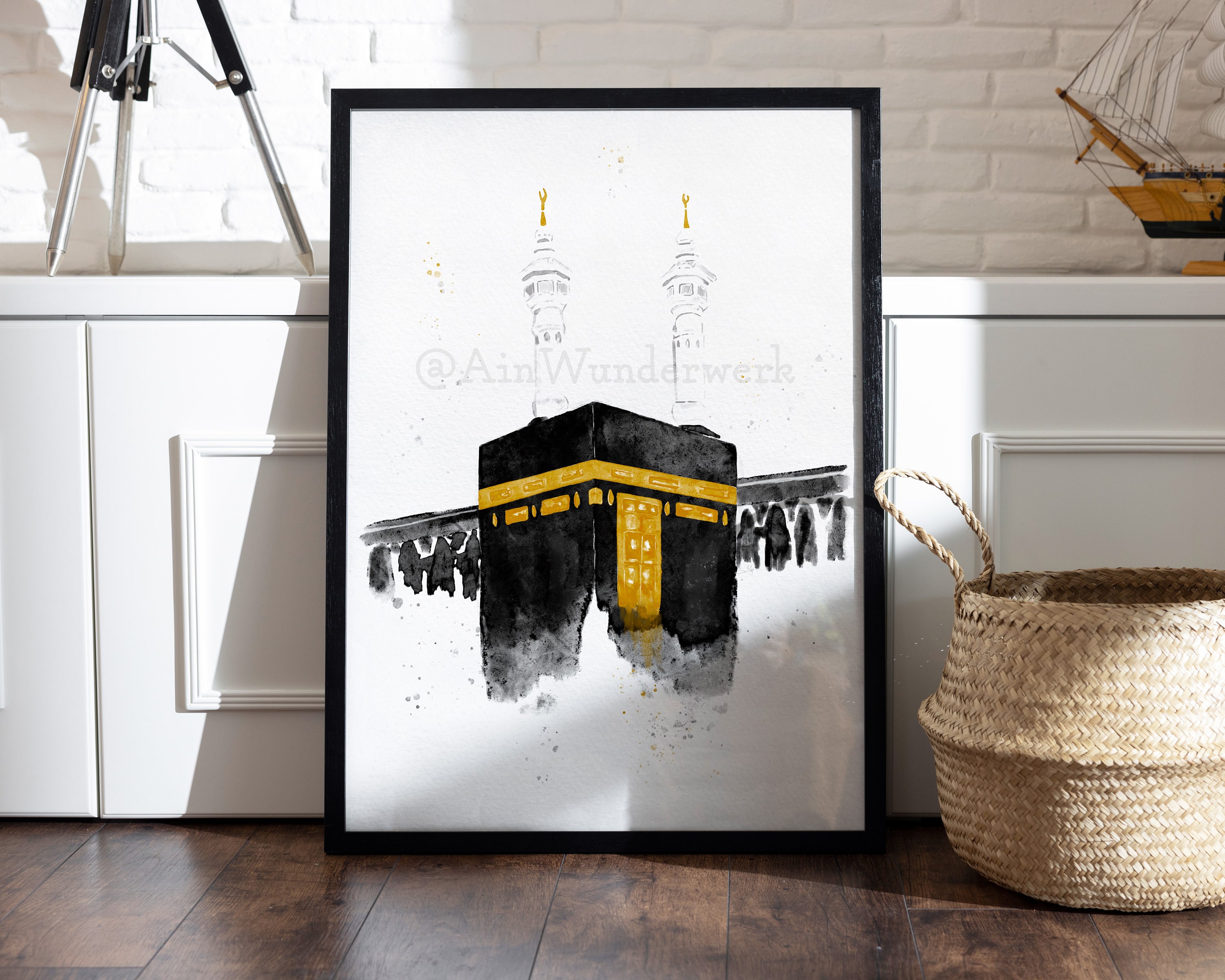 Mecca Poster Kaaba Poster Wall Art Mecca Islam Kaaba Masjid Haram Mecca ...