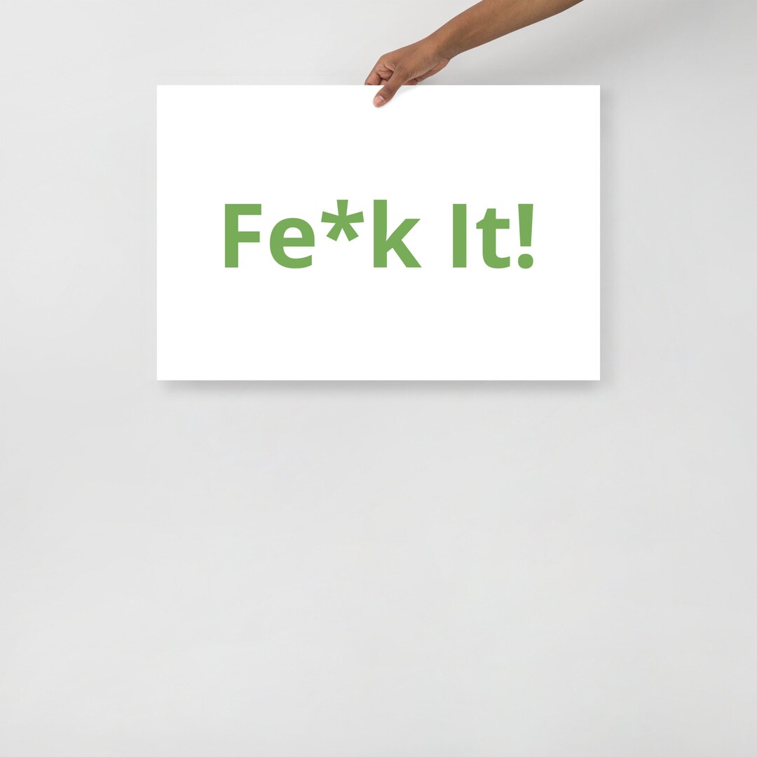 Feck It Poster - Etsy