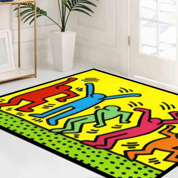 Keith Haring Dancing Rug - Etsy