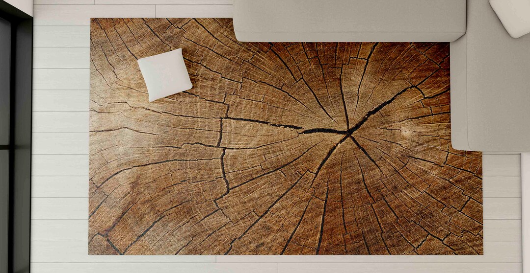 Contemporary Rug Abstract Wood Rug Tree Ring Rug Trendy - Etsy