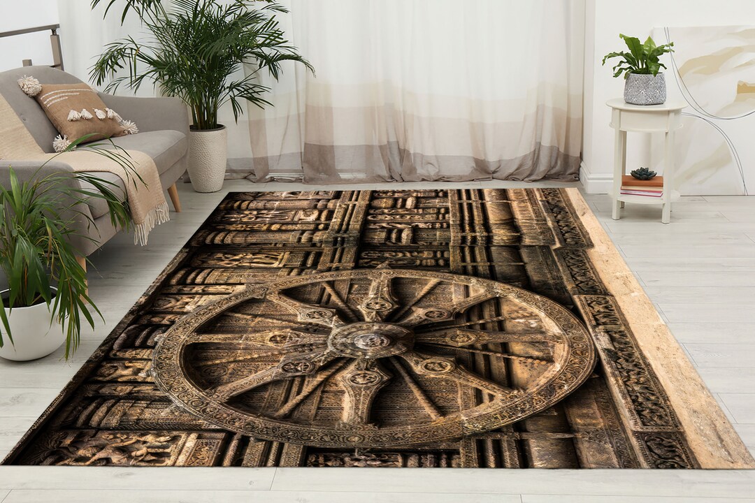 Konark Sun Temple Rugs Indian Rug Chakra Rugs Modern Rugs - Etsy