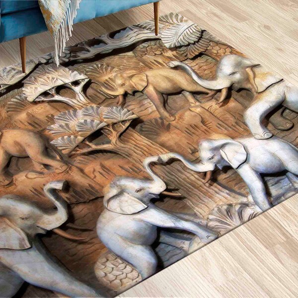 Elephant Rug - Etsy