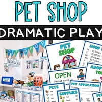 Pet Shop Dramatic Play | Pet Store Playset | Pretend Pets | Pet ...