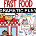 Fast Food Restaurant Dramatic Play Center / Pretend Play / Elementary ...