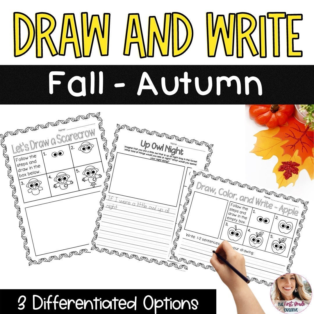 Fall Directed Drawing & Writing Activity: Kids Art (digital Download ...