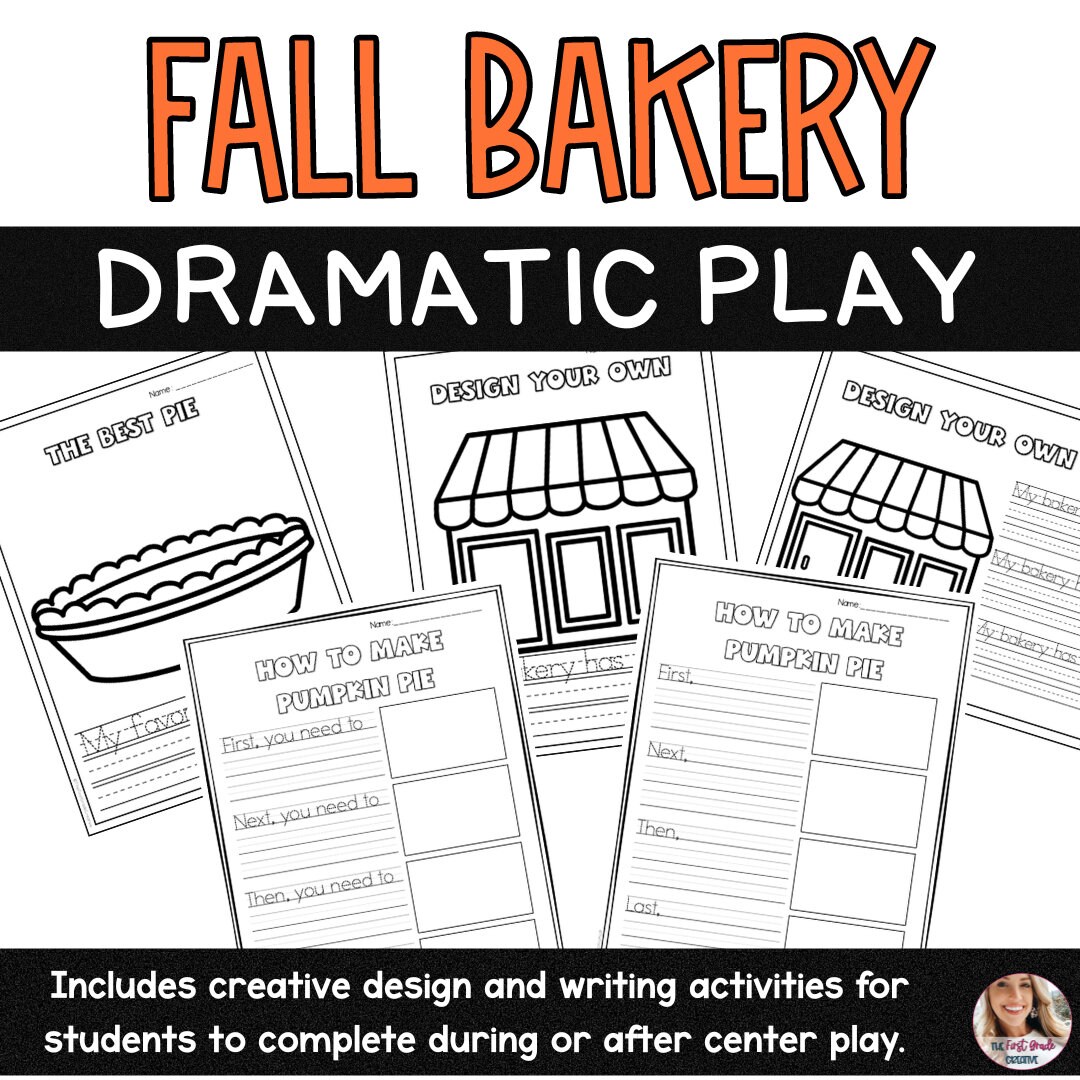 Fall Bakery Dramatic Play Center / Pretend Play / Elementary School ...