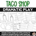 Taco Shop Dramatic Play Center / Pretend Play / Elementary - Etsy