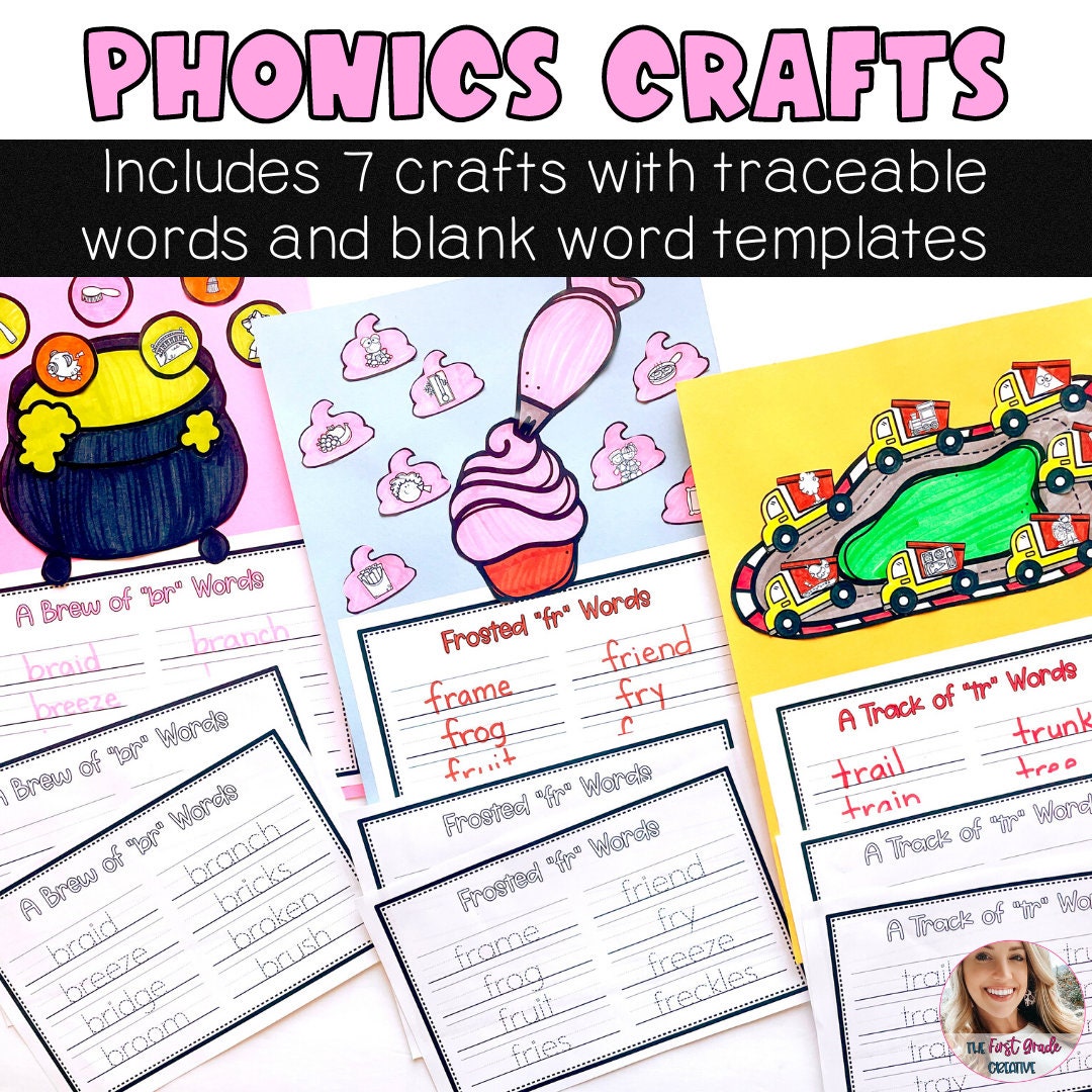 Beginning R Blend Crafts / Phonics Activities / Elementary Phonics Practice - Etsy