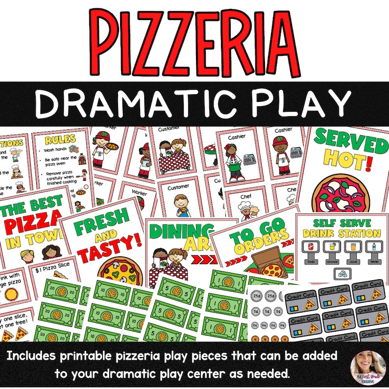 Pizza Dramatic Play Center / Pizzeria/ Pizza Shop/ Pretend Play ...