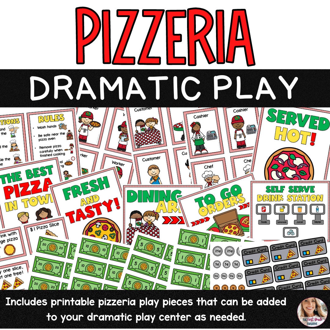 Pizza Dramatic Play Center / Pizzeria/ Pizza Shop/ Pretend Play ...
