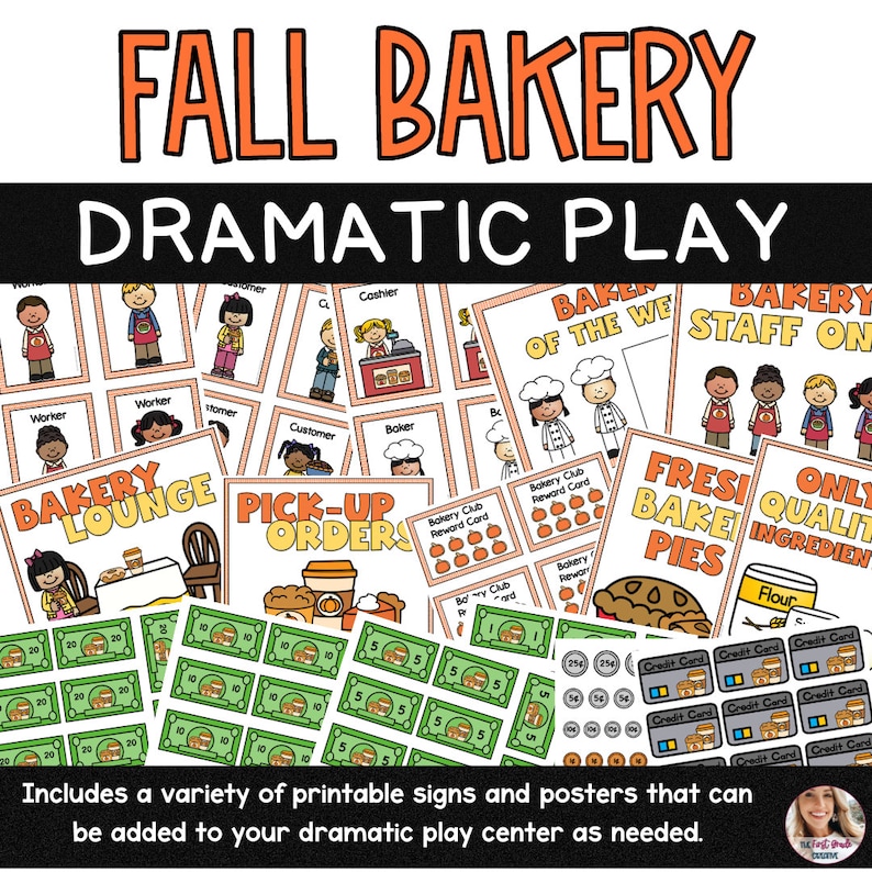 Fall Bakery Dramatic Play Center / Pretend Play / Elementary School ...