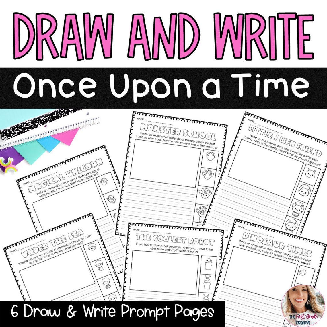 Fairytale Directed Drawing and Writing Activity for Kids / Kids Art and ...