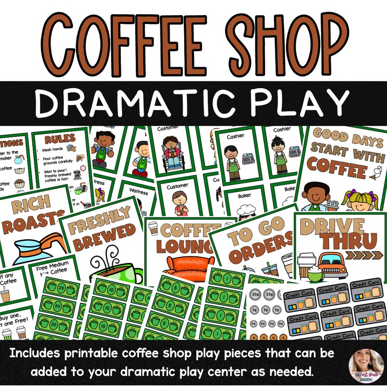 Coffee Shop Dramatic Play Center / Pretend Play / Elementary School ...