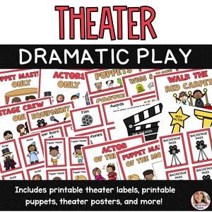 Theater Dramatic Play Center: Puppet Show Printables (digital Download ...