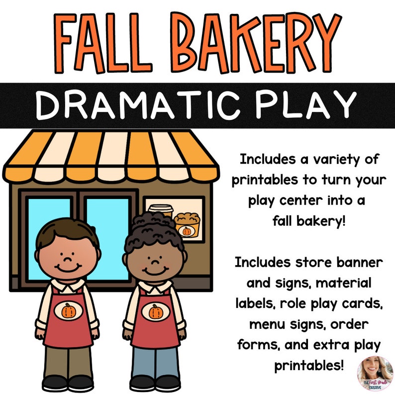 Fall Bakery Dramatic Play Center / Pretend Play / Elementary School ...