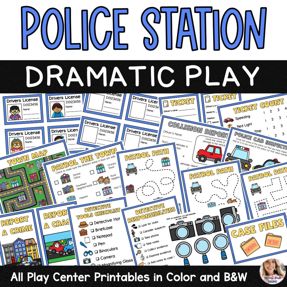 Police Station Dramatic Play Center / Pretend Play / Elementary School ...