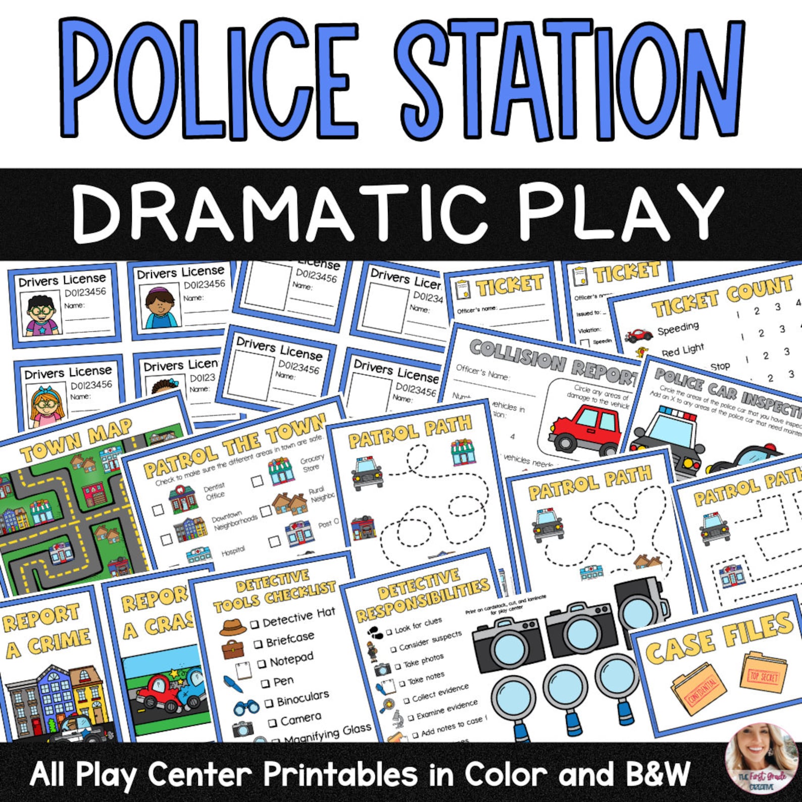 Police Station Dramatic Play Center / Pretend Play / Elementary School ...