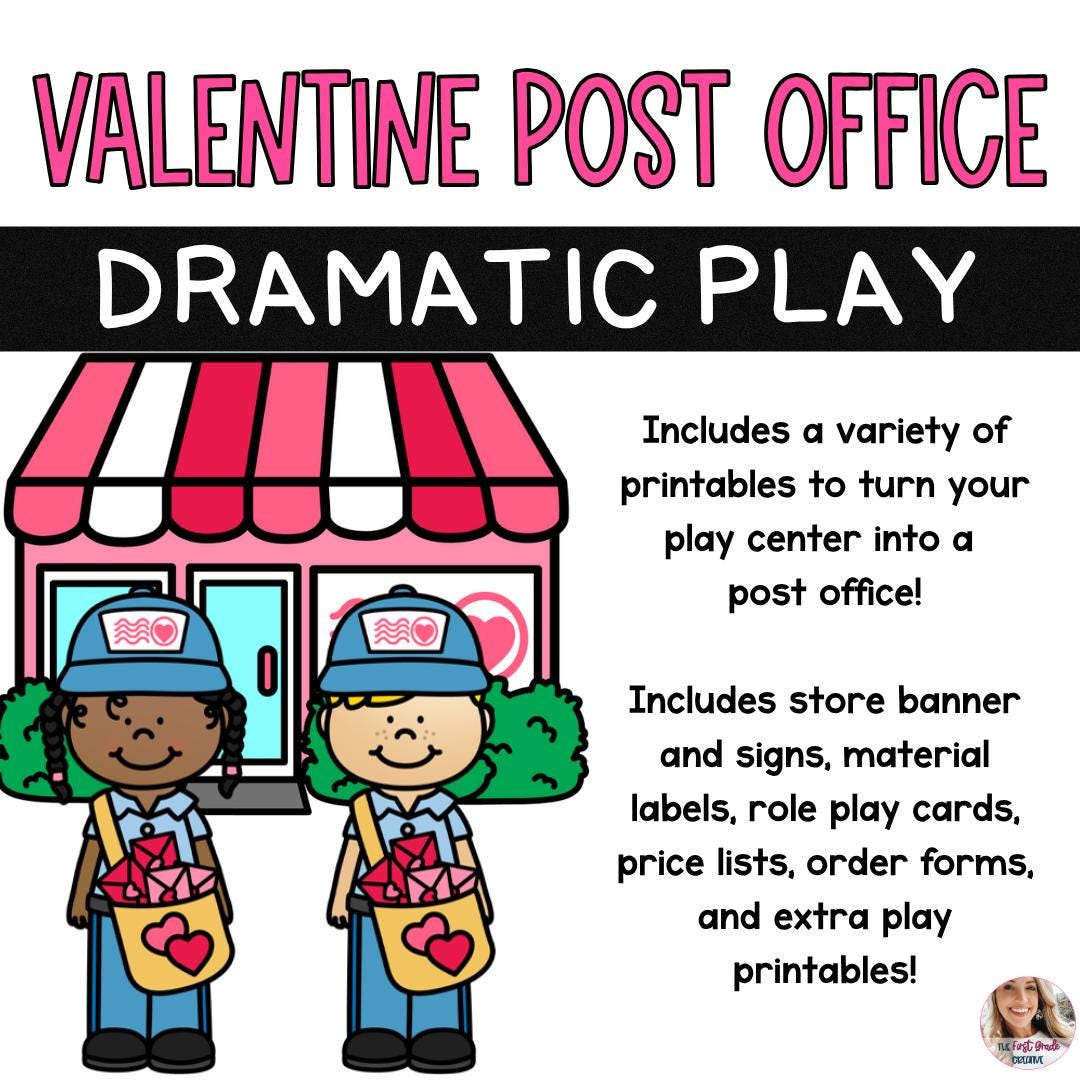 Valentine Post Office Dramatic Play Center / Pretend Play / Elementary ...