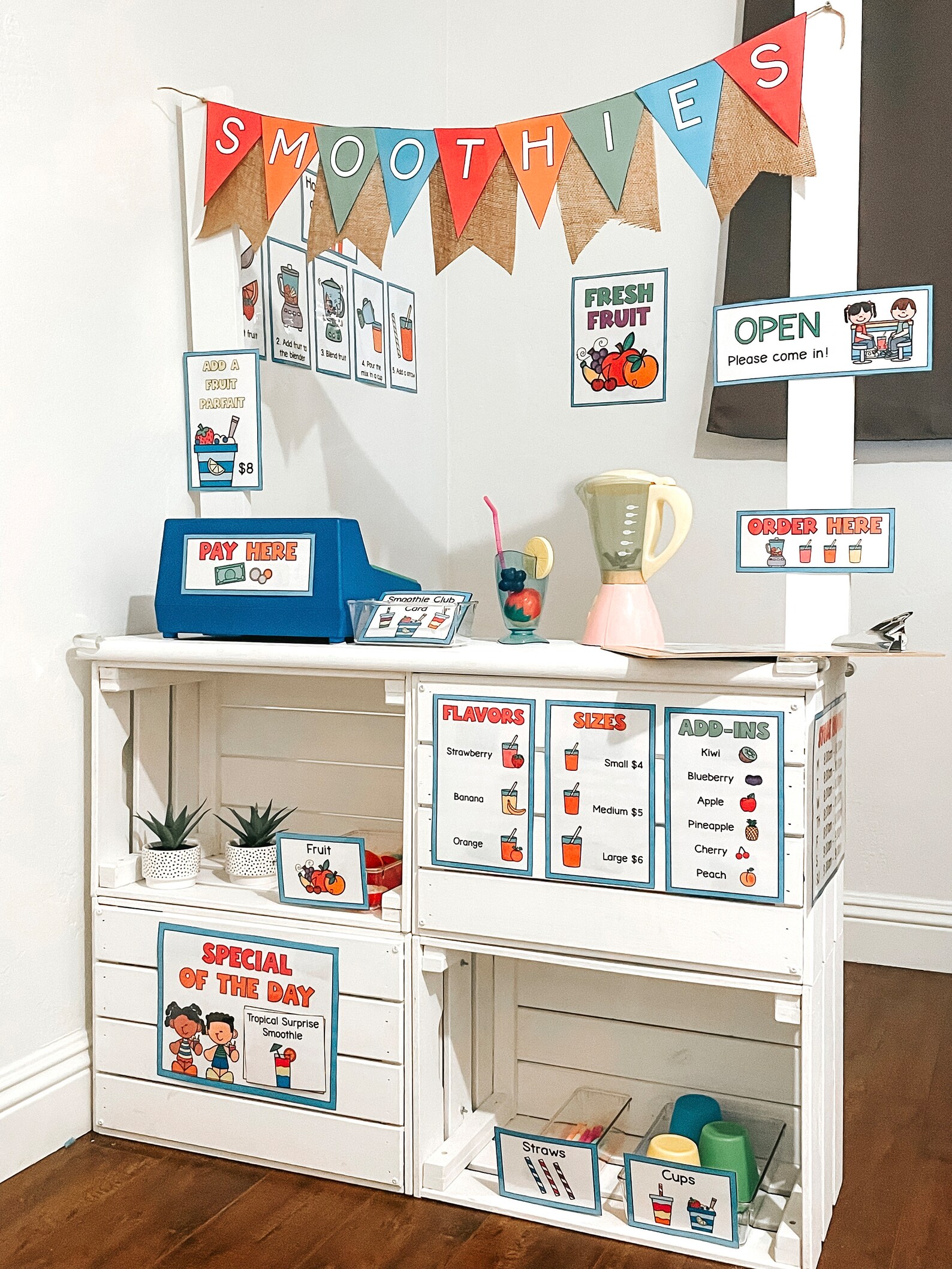 Smoothie Bar Dramatic Play Center / Pretend Play / Elementary School ...