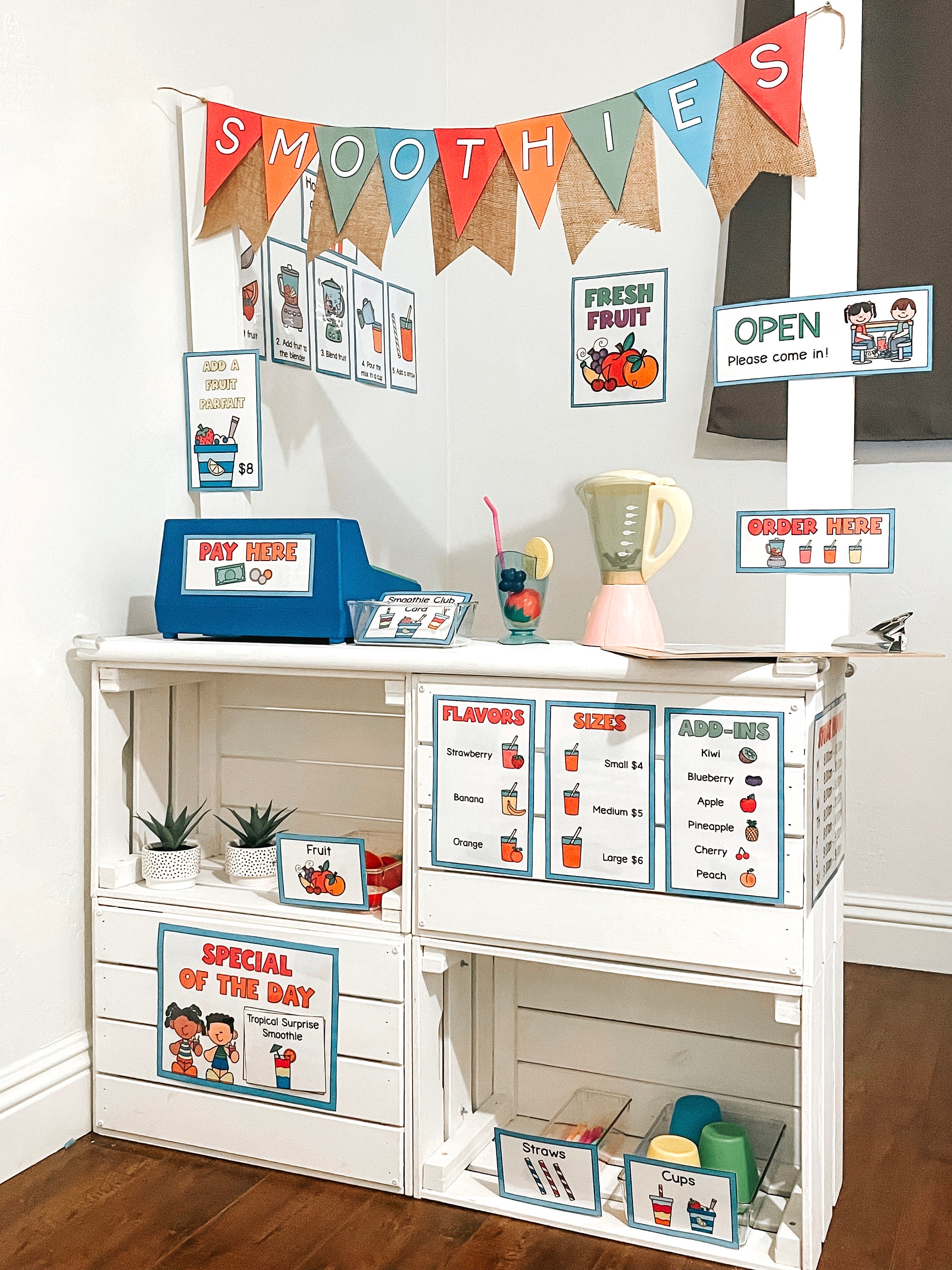 Smoothie Bar Dramatic Play Center / Pretend Play / Elementary School ...