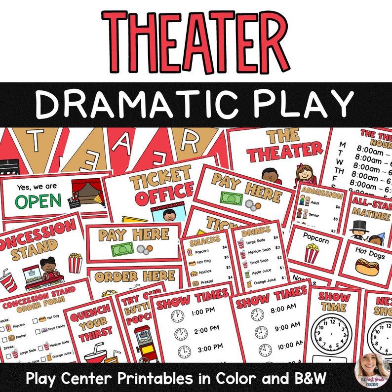 Theater Dramatic Play Center: Puppet Show Printables (digital Download ...