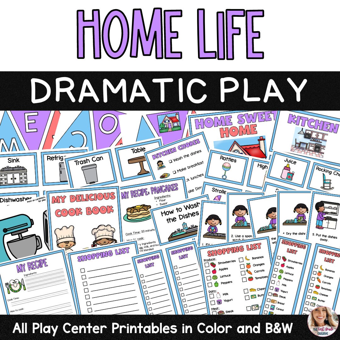 Home Life Dramatic Play Center / Pretend Play / Elementary School ...