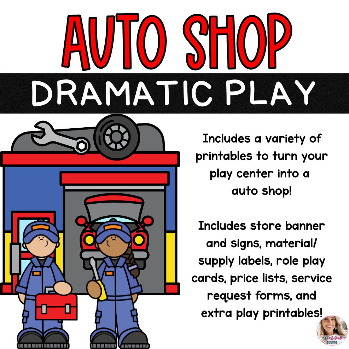 Auto Shop Dramatic Play Center / Pretend Play / Elementary School ...