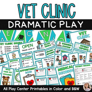 Vet Clinic Dramatic Play Center / Pretend Play / Elementary School ...