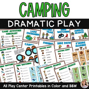 Camping Dramatic Play Center / Campground Pretend Play / Elementary ...
