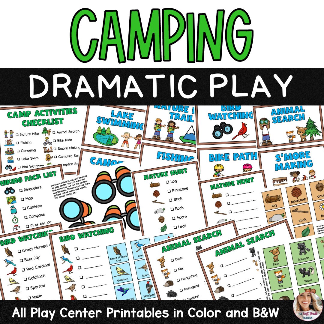 Camping Dramatic Play Center / Campground Pretend Play / Elementary ...