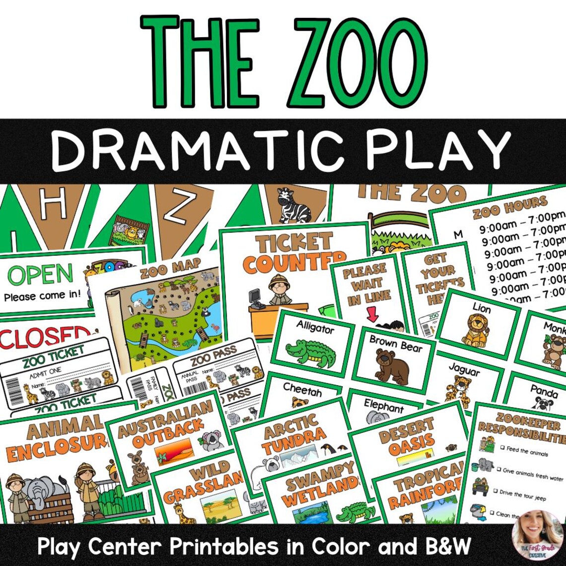 Zoo Dramatic Play Center / Safari Park Pretend Play / Elementary School ...