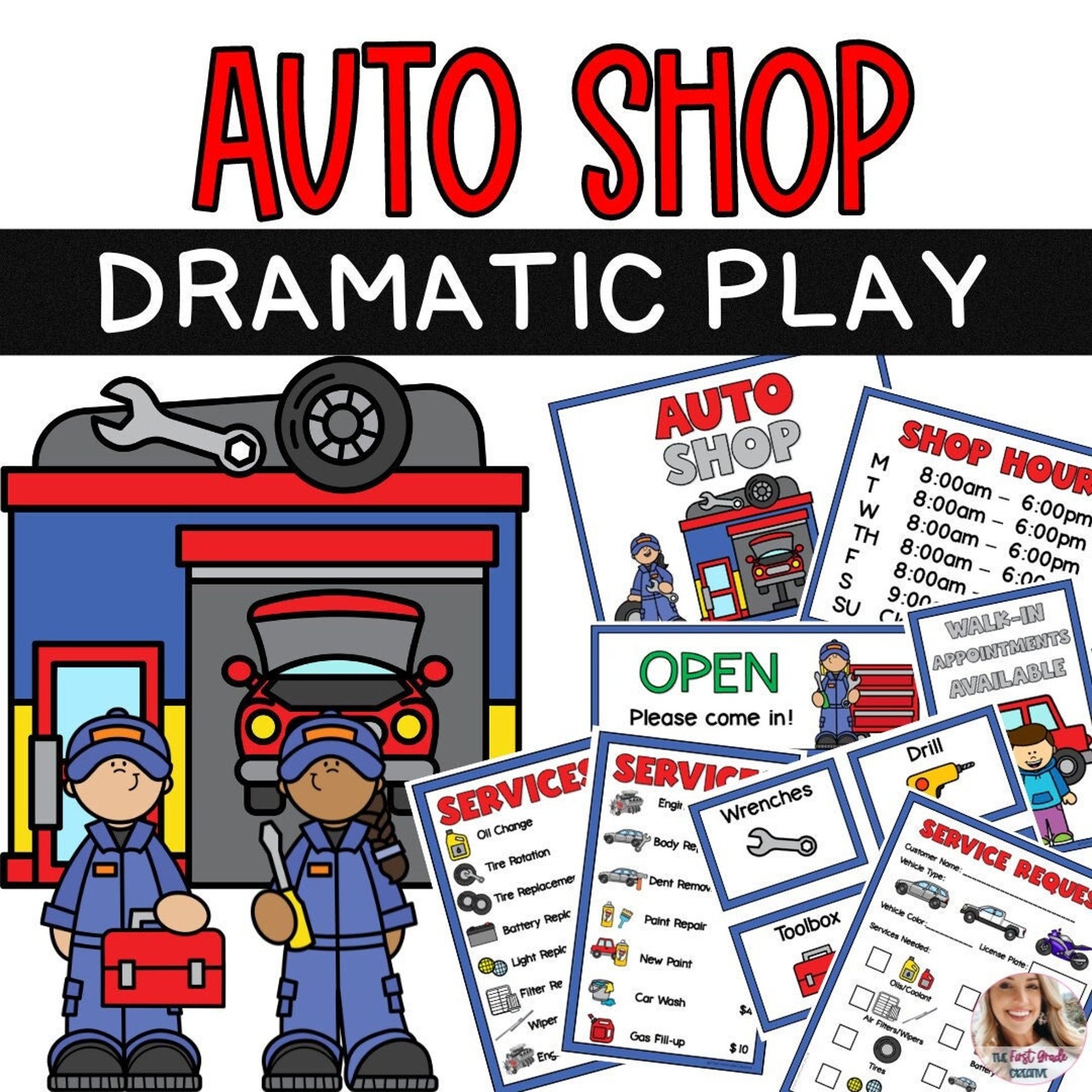 Auto Shop Dramatic Play Center / Pretend Play / Elementary School ...