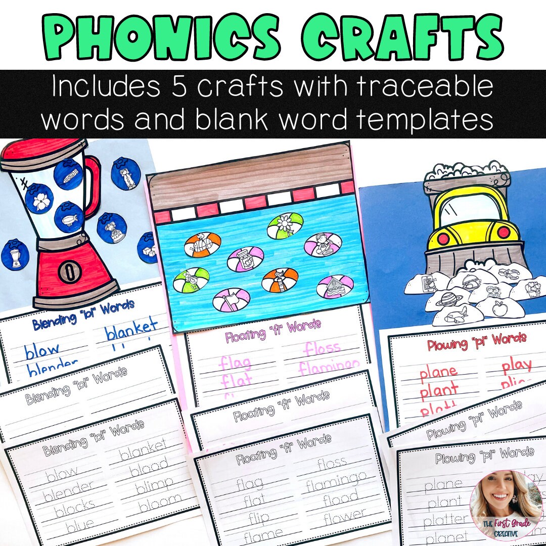 Beginning L Blend Phonics Crafts / Phonics Activities / Elementary ...