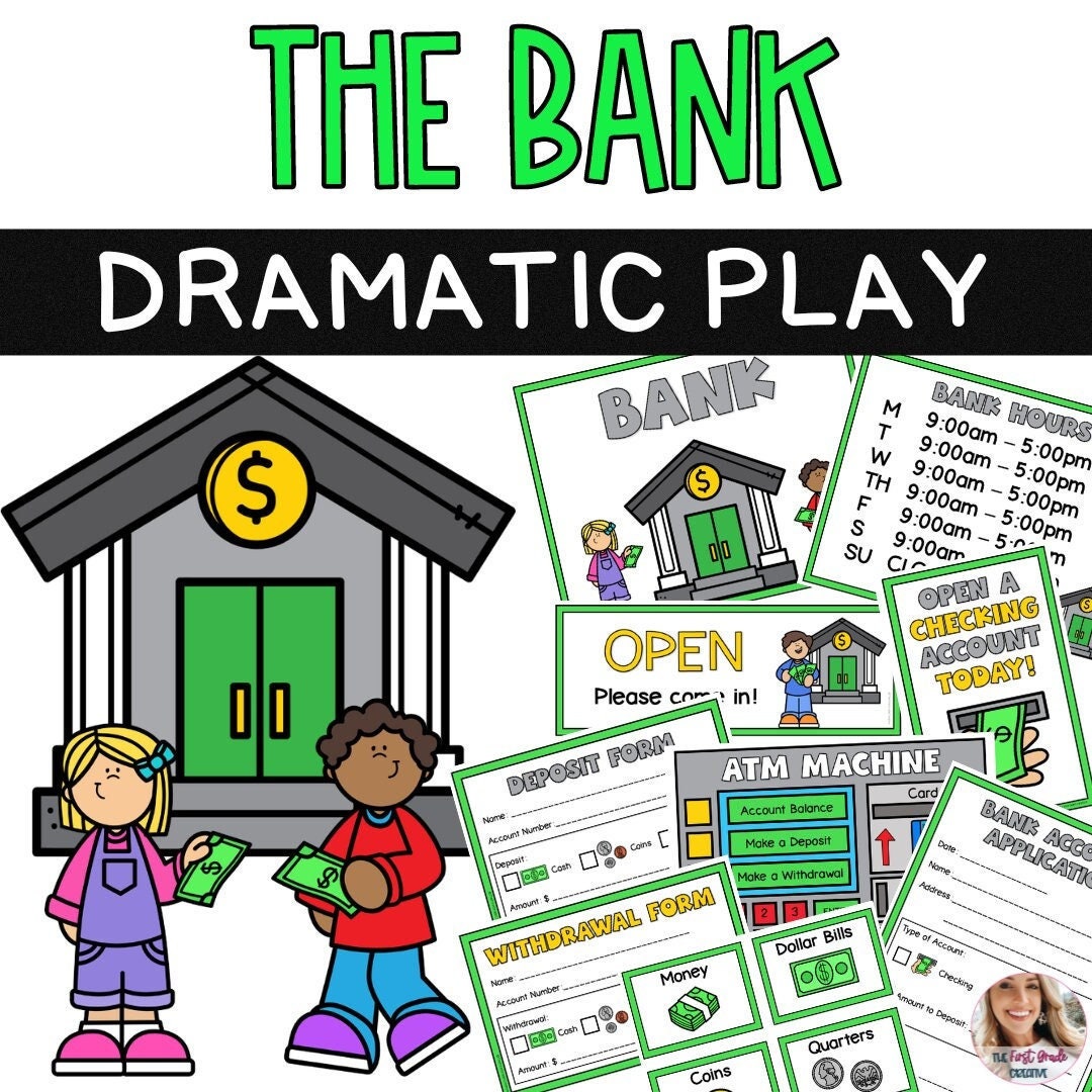 Bank Dramatic Play Center / Pretend Play / Elementary School ...