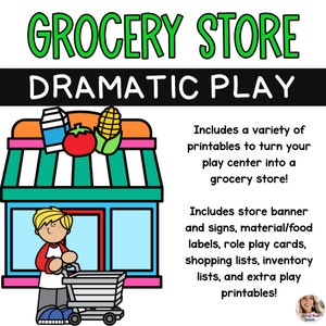 Grocery Store Dramatic Play Center / Pretend Play / Elementary School ...