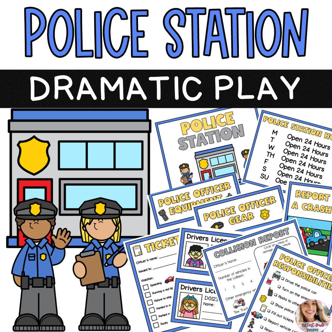 Police Station Dramatic Play Center / Pretend Play / Elementary School ...