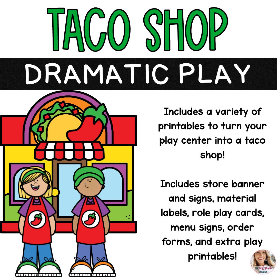 Taco Shop Dramatic Play Center / Pretend Play / Elementary - Etsy