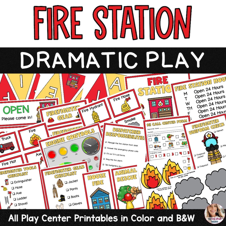 Fire Station Dramatic Play Center / Pretend Play / Elementary School ...