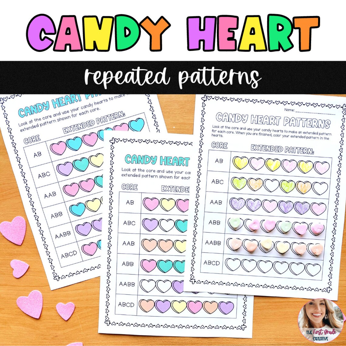Candy Heart Math Activities / Sorting / Counting / Adding / Graphing ...
