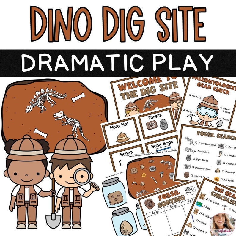 Dinosaur Dig Site Dramatic Play Center / Pretend Play / Elementary ...