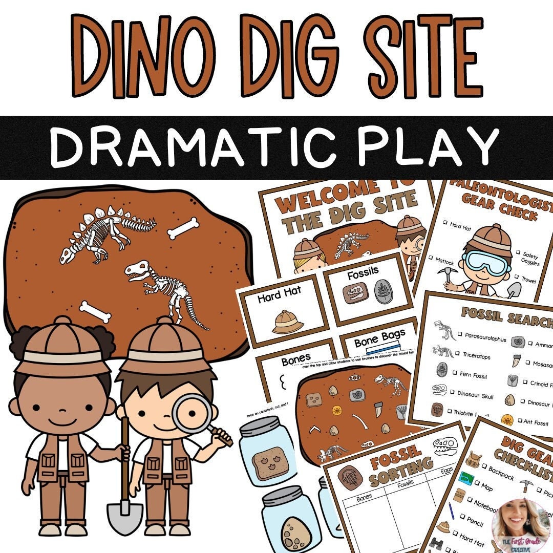 Dinosaur Dig Site Dramatic Play Center / Pretend Play / Elementary ...