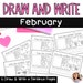Valentine February Directed Drawing and Writing Activity for Kids ...