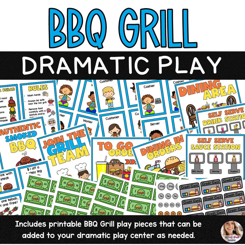BBQ Dramatic Play Center / Barbecue Grill/ Pretend Play / Elementary ...