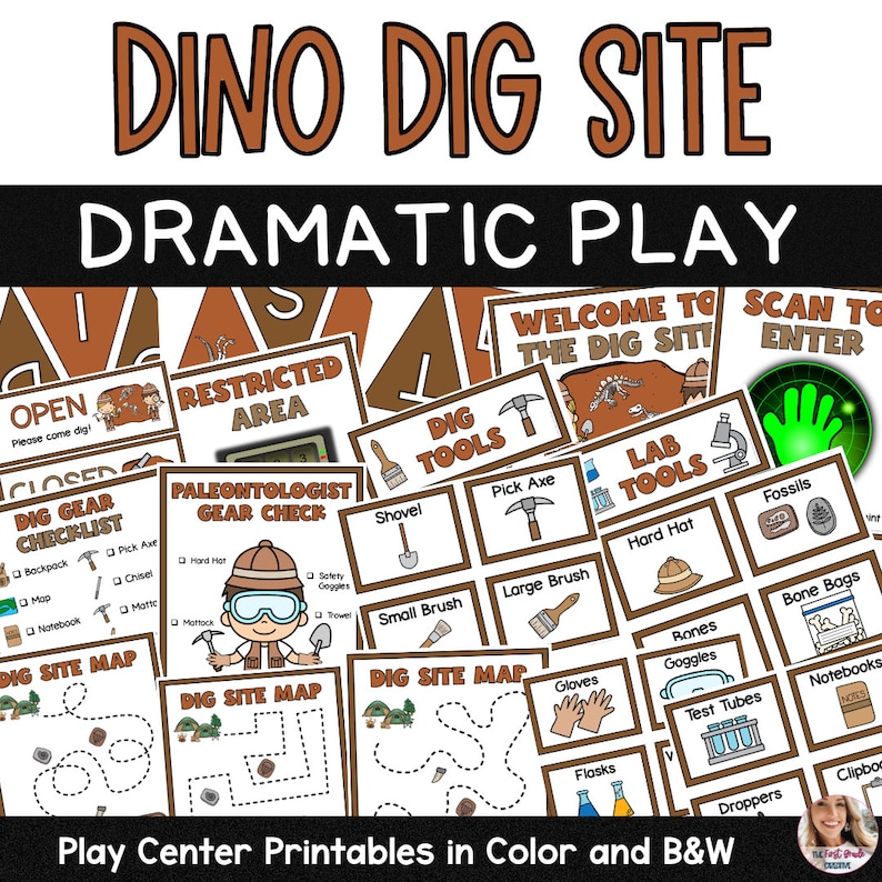 Dinosaur Dig Site Dramatic Play Center / Pretend Play / Elementary ...